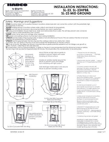 Hadco SL-23 Composite Inground Install instructions | Manualzz