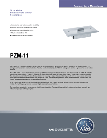 AKG PZM-11 Quick Start Manual | Manualzz