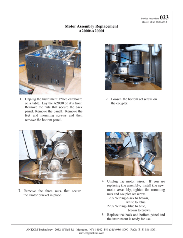 Ankom A2000 Replacement Manual | Manualzz