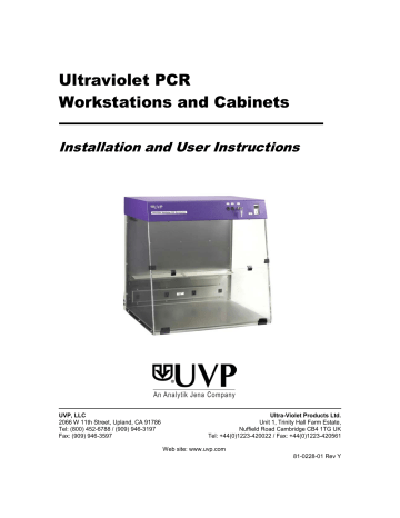Operating the PCR Systems. UVP Ultraviolet PCR Workstations And Cabinet ...