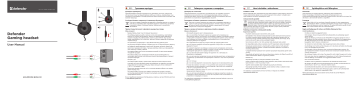 Defender G-510 Gaming headset Icefall Operation manual | Manualzz