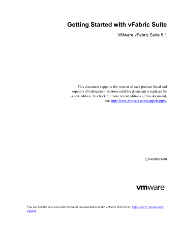 VMware vFabric Suite 5.1 Getting Started | Manualzz