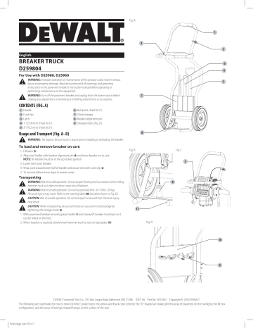 DeWALT D259804 1-1/8 brkr trck wbts Instruction Manual | Manualzz