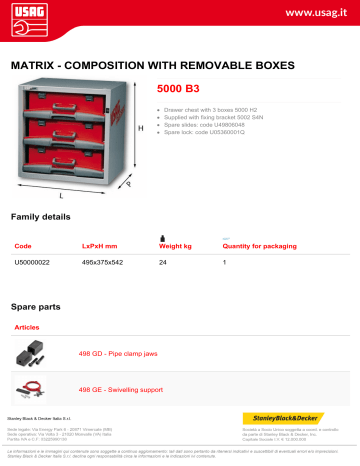 USAG 5000 B3 Storage organise type a Instruction Manual | Manualzz