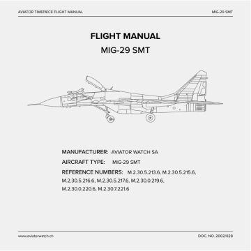Aviator MIG-29 SMT Flight Manual - Chronograph Watch Guide | Manualzz