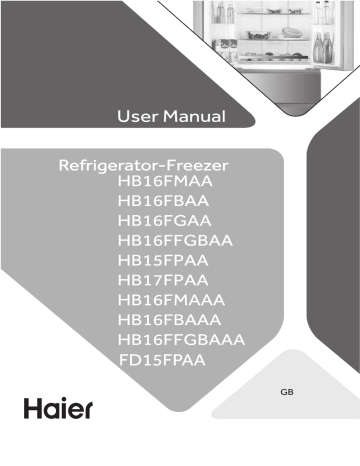 Haier HB16FMAA Refrigerator User Manual | Manualzz