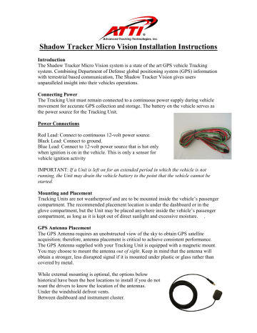 ATTI Shadow Tracker Micro Vision Installation Instructions | Manualzz