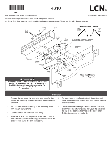 Allegion LCN 4810 Installation Instructions | Manualzz