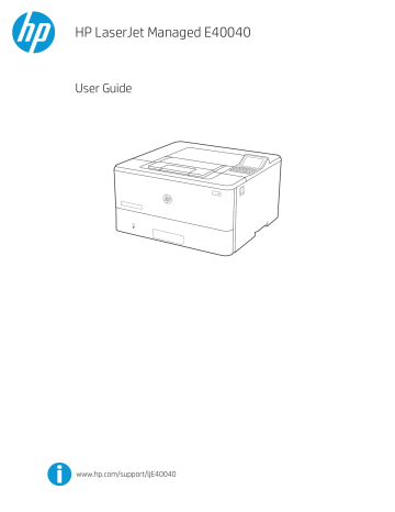 HP LaserJet Managed E40040 series User Guide | Manualzz