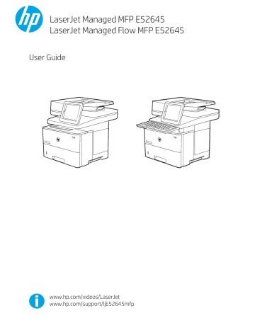 HP LaserJet Managed MFP E52645 series User Guide | Manualzz
