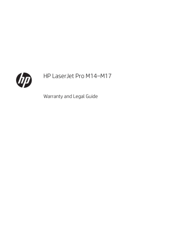 HP LaserJet Pro M14-M17 Printer series Guide | Manualzz