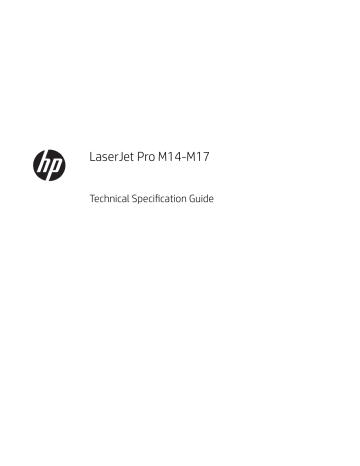 HP LaserJet Pro M14-M17 Printer series Specification | Manualzz