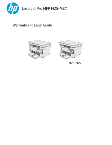 HP LaserJet Pro MFP M25-M27 series Guide | Manualzz