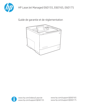 HP LaserJet Managed E60155 series Mode d'emploi | Manualzz
