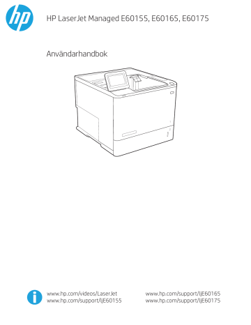 HP LaserJet Managed E60155 series Användarmanual | Manualzz
