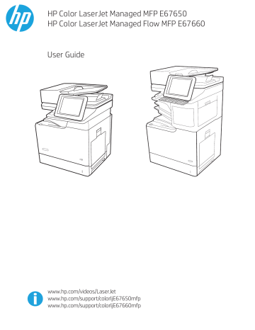 HP Color LaserJet Managed MFP E67660 series User Guide | Manualzz