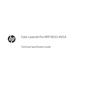 HP Color LaserJet Pro M253-M254 Printer series Specification | Manualzz
