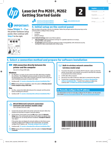 HP LaserJet Pro M202 series Getting Started Guide | Manualzz
