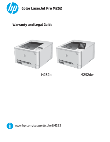 HP Color LaserJet Pro M252 series Guide | Manualzz