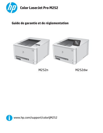 HP Color LaserJet Pro M252 series Mode d'emploi | Manualzz