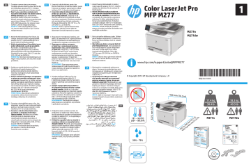 HP Color LaserJet Pro MFP M277 series Guide d'installation | Manualzz