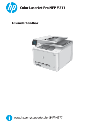 HP Color LaserJet Pro MFP M277 series Användarmanual | Manualzz