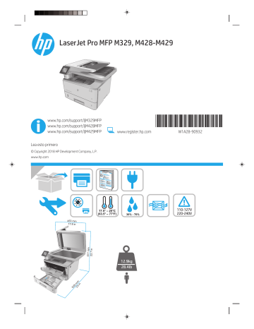 HP LaserJet Pro MFP M329 Printer series Manuel utilisateur | Manualzz