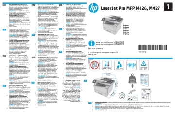 HP LaserJet Pro MFP M426-M427 series Guida d'installazione | Manualzz