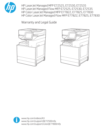 HP Color LaserJet Managed MFP E77822-E77830 series Guide | Manualzz