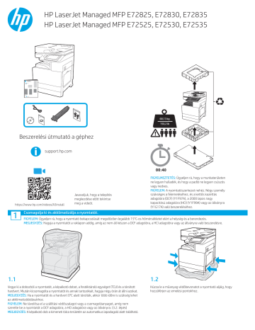 HP LaserJet Managed MFP E72525-E72535 series navodila za vgradnjo ...