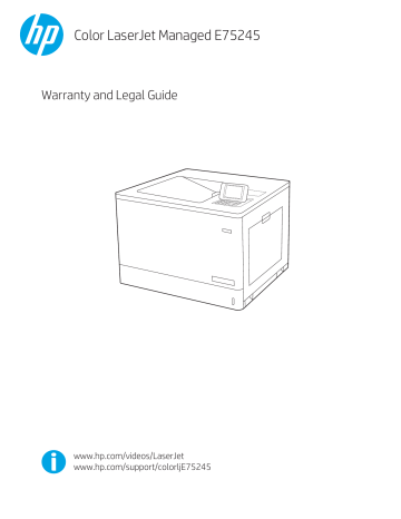 HP Color LaserJet Managed E75245 Printer series Guide | Manualzz