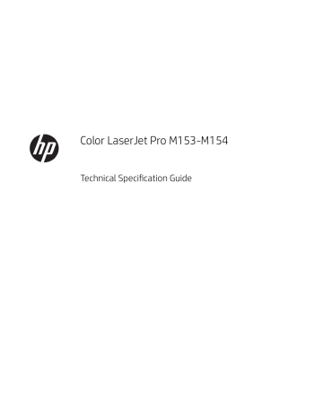 HP Color LaserJet Pro M153-M154 Printer series Specification | Manualzz