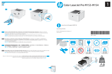 HP Color LaserJet Pro M153-M154 Printer series Mode d'emploi | Manualzz
