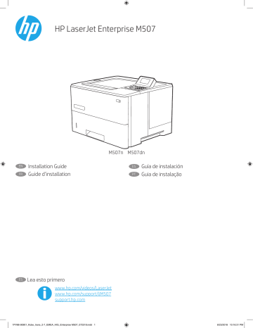 HP LaserJet Enterprise M507 series Installation Guide | Manualzz