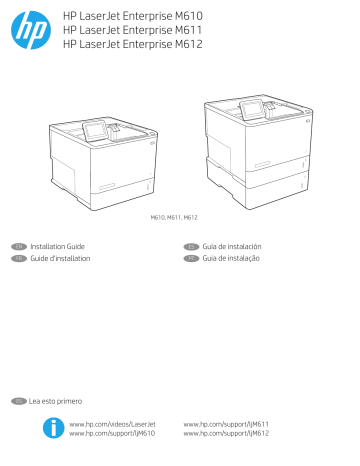 HP LaserJet Enterprise M612 series Installation Guide | Manualzz