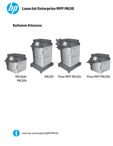 HP LaserJet Enterprise MFP M630 series Kullanım kılavuzu | Manualzz