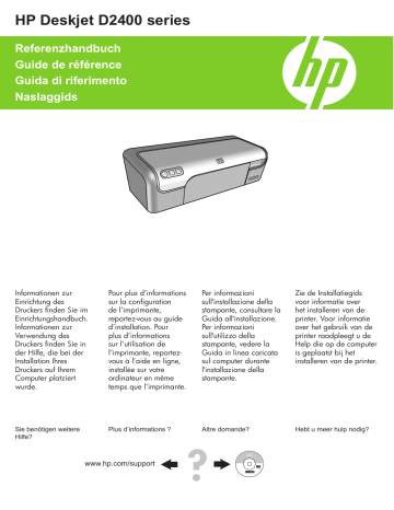 HP Deskjet D2400 Printer series Reference manual | Manualzz