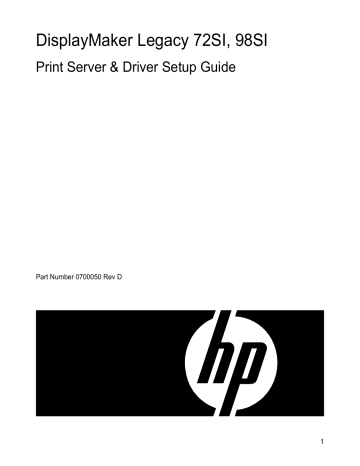 HP ColorSpan Legacy Printers Setup Guide | Manualzz