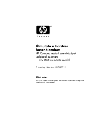 HP Compaq dc7100 Small Form Factor PC Reference guide | Manualzz