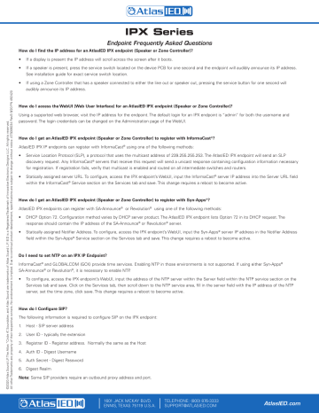 Atlas IED IPX Series Frequently Asked Questions | Manualzz