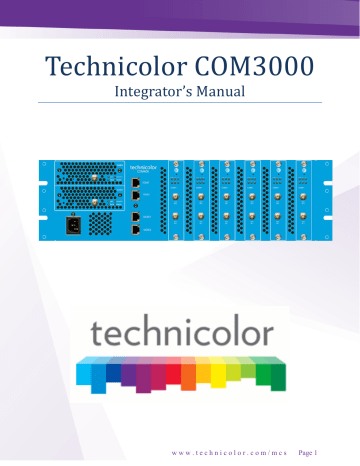 Technicolor COM3000 Satellite Headend Solution Integrators Manual ...