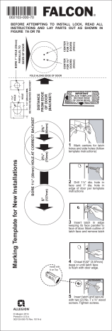 Allegion Falcon Series Manual | Manualzz