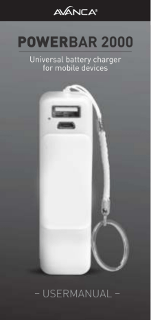 Avanca POWERBAR 2000 User Manual | Manualzz
