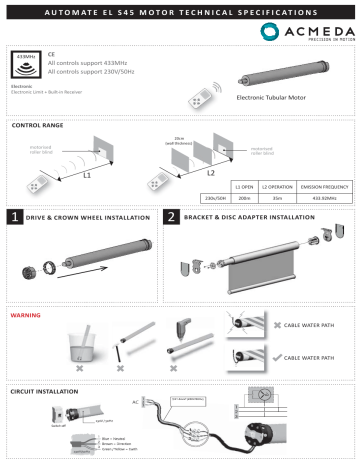 Acmeda AUTOMATE EL S45 Technical Specifications | Manualzz