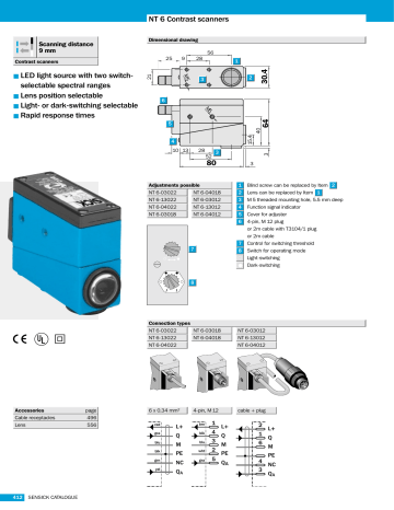 Sick NT6 Product information | Manualzz
