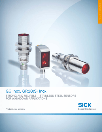 Sick G6 Inox, GR18(S) Inox Product information | Manualzz