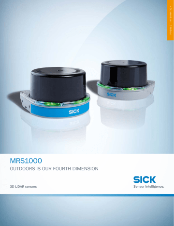 Sick MRS1000 3D LiDAR sensors Product information | Manualzz