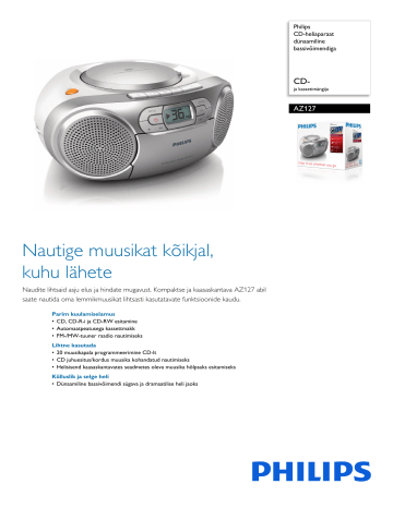 Philips AZ127/12 CD Soundmachine Toote andmeleht | Manualzz