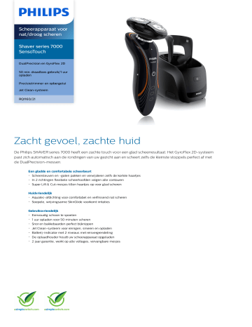 Philips RQ1160/21 Shaver series 7000 SensoTouch Scheerapparaat voor nat ...