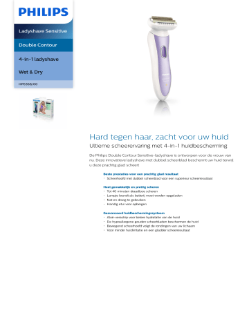 Philips HP6368/00 Ladyshave Sensitive Productdataset | Manualzz